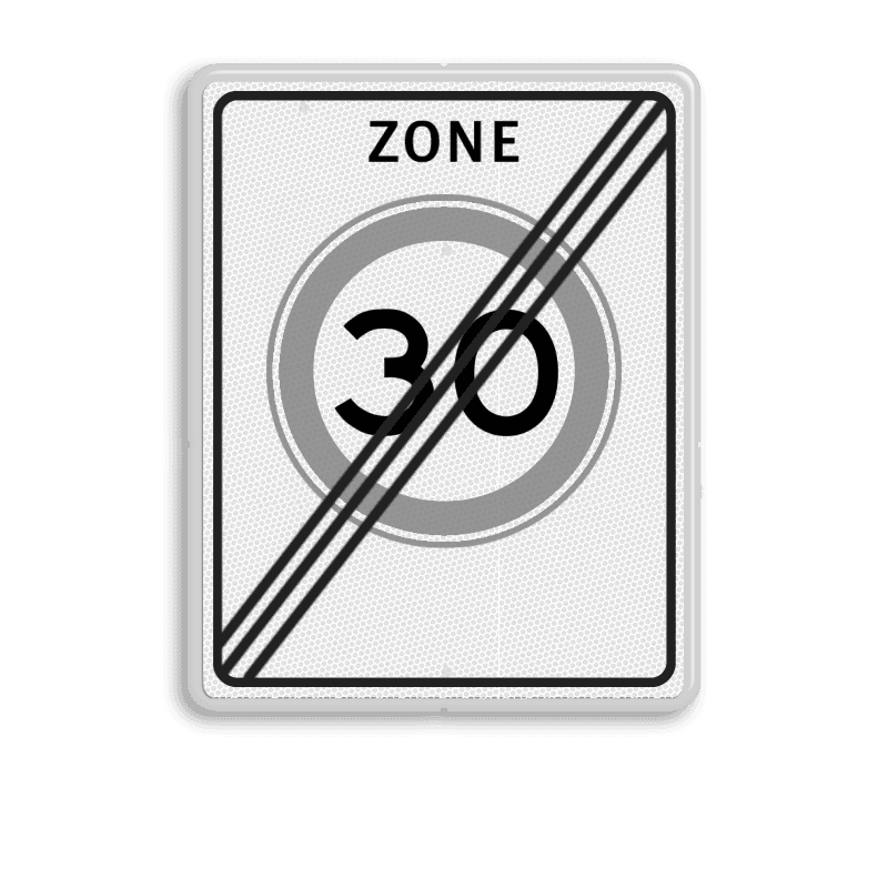 A02-030ze - Einde zone maximum snelheid 30 km/h - Officiële ...