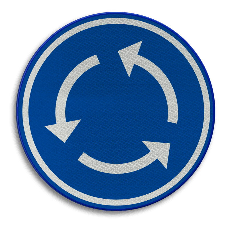 Verkeersbord België D05 - Rotonde - Serie D: Gebodsborden ...