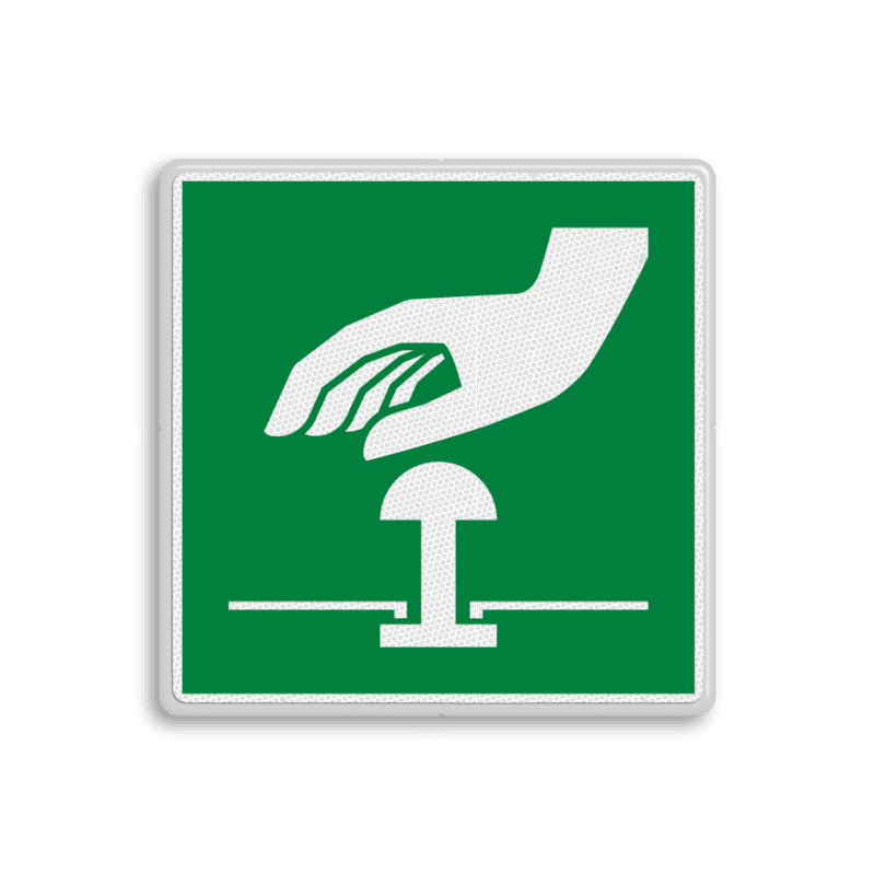 Reddingsbord BHV Alarmknop | Pictogram E020 | Informatiebord.nl