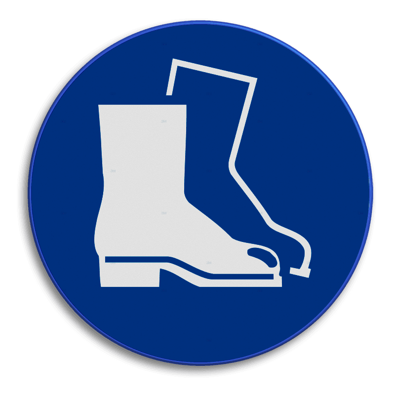 Veiligheidsbord Gebruik Veiligheidsschoeisel M008 | Informatiebord.nl